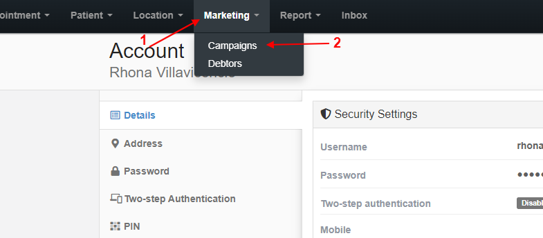 How to add templates for marketing recall campaigns – Core Practice