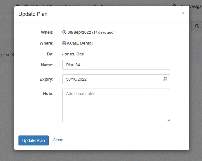 How to update the treatment plan details – Core Practice