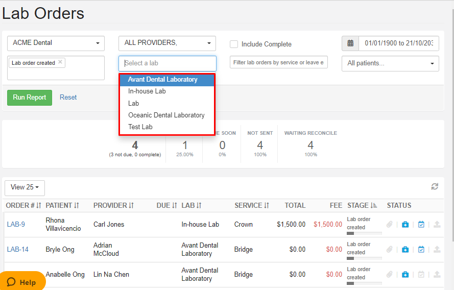 How to track Lab Order – Core Practice