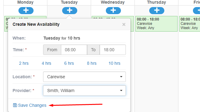 How to use the Calendar Setup – Core Practice