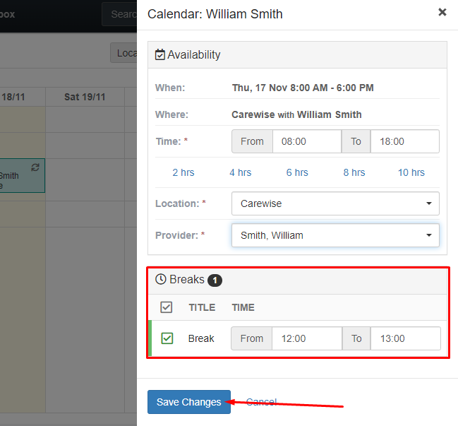 How to use the Calendar Setup – Core Practice