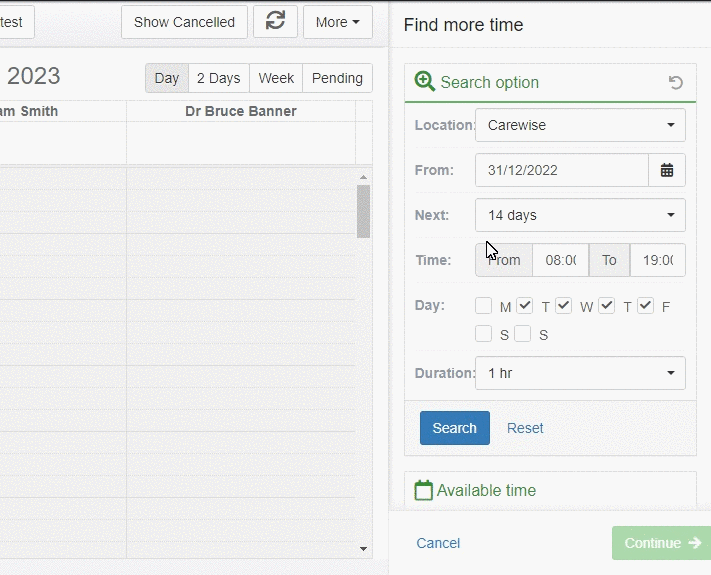 How to check available time slots in calendar – Core Practice