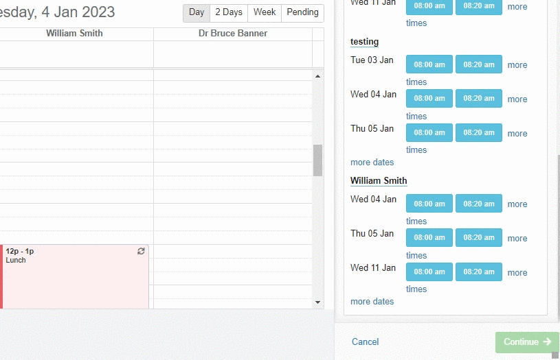 How to check available time slots in calendar – Core Practice