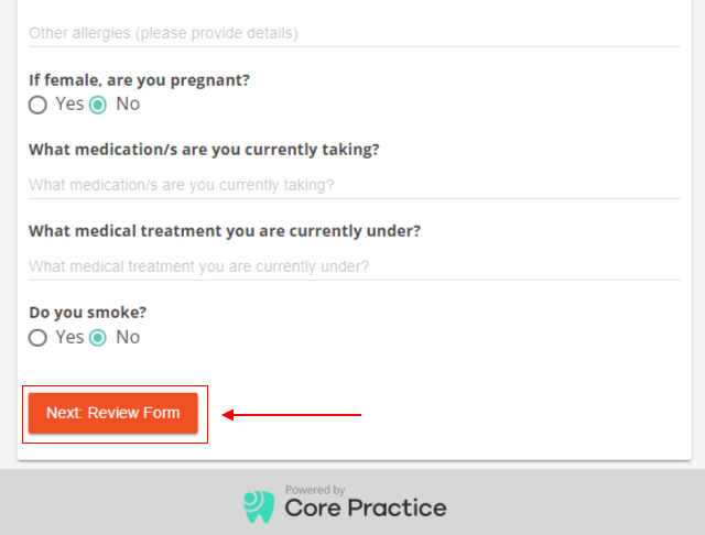 How to use Online Forms – Core Practice