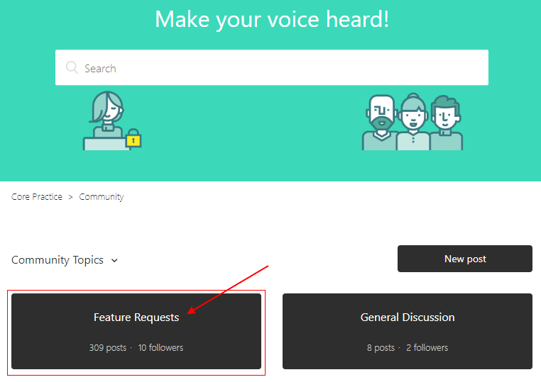 How to vote for Feature Requests in our Community – Core Practice