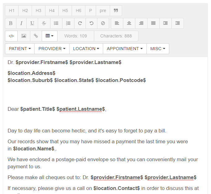 How to design a new Letter template – Core Practice
