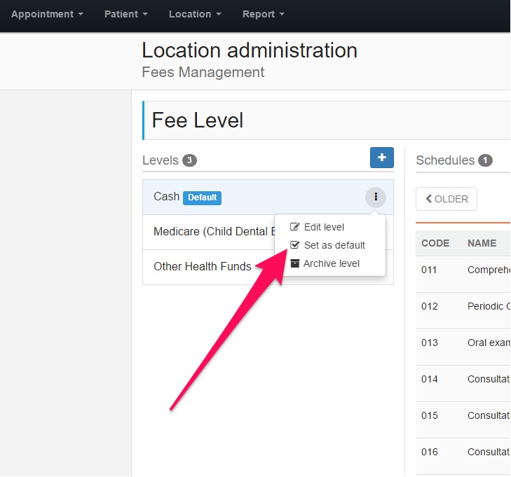 Fee Management – Core Practice