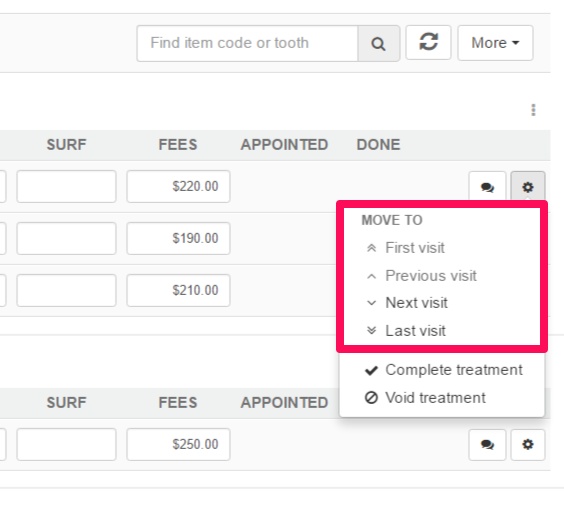 How to arrange a treatment plan into visits – Core Practice