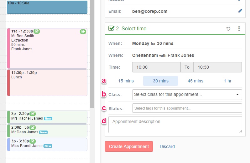 Appointment Basics – Core Practice