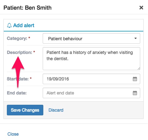 How to create a patient alert – Core Practice