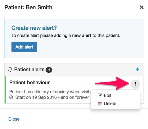 How to create a patient alert – Core Practice