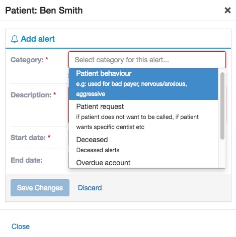 How to create a patient alert – Core Practice