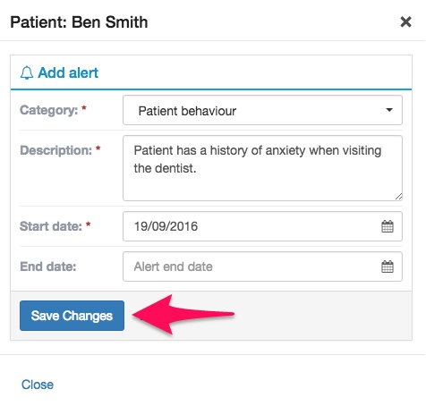 How to create a patient alert – Core Practice
